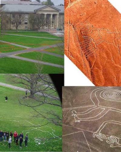 Anthro/Arkeo Class Re-Created Nazca Lines on Arts Quad | A&S Departments